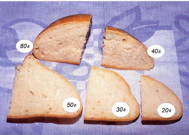 Сколько весит 1 кусок батона ? Сколько калорий в 1 кусочке батона?
